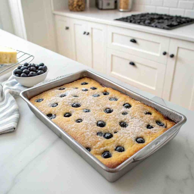 Blueberry Sheet Cake Recipe - SweeRecipes
